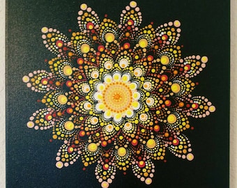 Dot mandala painting | Etsy