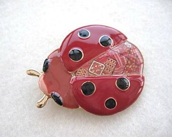 Ladybird brooch | Etsy