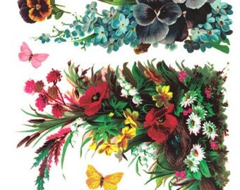 Flower stickers | Etsy