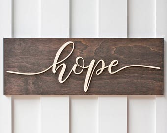 Hope sign | Etsy