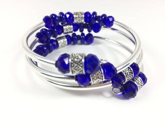 Royal blue bangle | Etsy