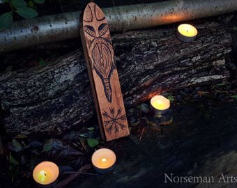Viking wood carving | Etsy
