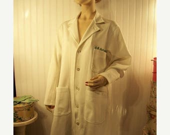 Embroidered lab coat | Etsy