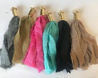 Fabric tassels | Etsy