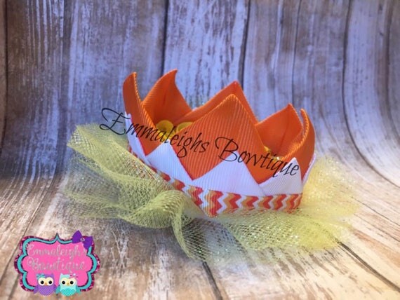 Princess Crown Candy Corn Princess Halloween Crown Orange