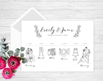 Wedding schedule sign | Etsy