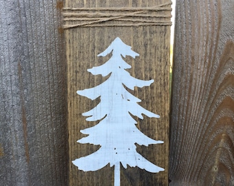 Christmas tree sign | Etsy