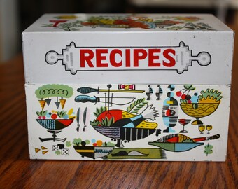 Retro recipe box | Etsy