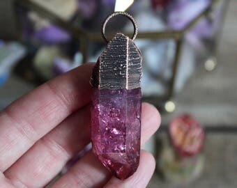 Ruby aura quartz | Etsy