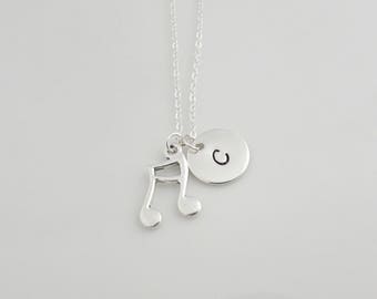 Music note necklace | Etsy