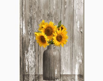 Rustic sunflowers | Etsy