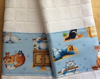 Cat towels | Etsy