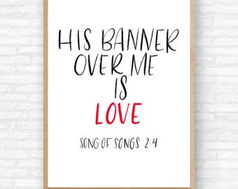 His banner over me | Etsy