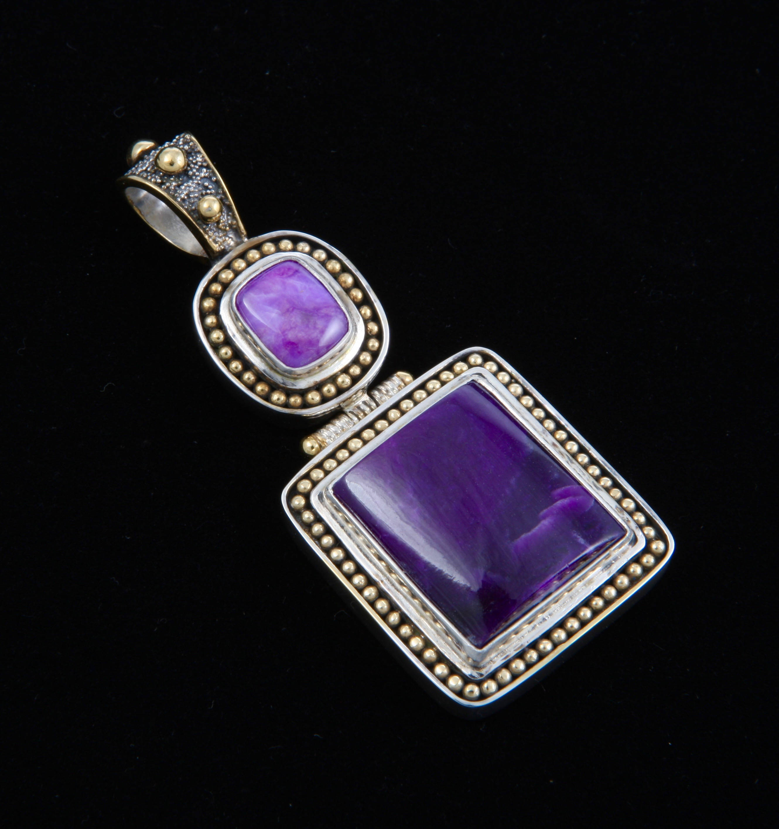 Sugilite 1 Pendant Sterling Silver and 24K Gold plating