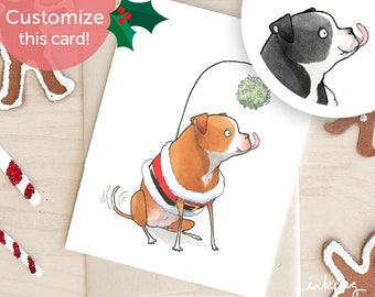 Dog christmas cards | Etsy