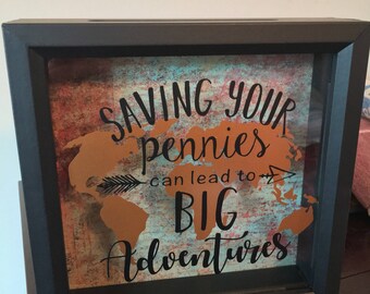 Shadow box bank | Etsy