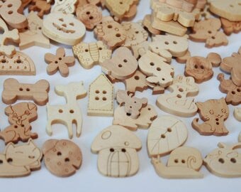 Laser cut button | Etsy