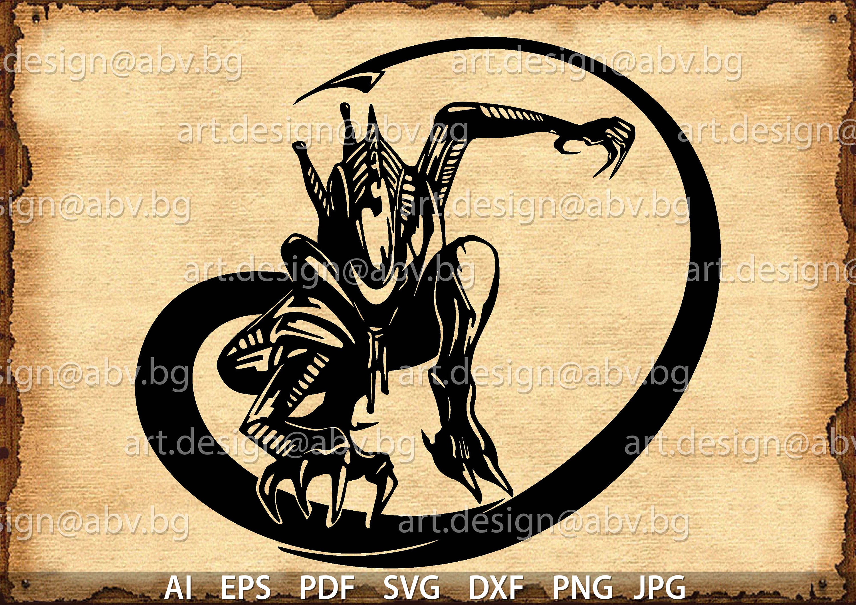 Vector ALIEN movie character ai epspdf png dxf svg jpg