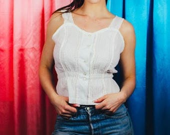 Gold and Silver Summer Top in cotton. Knitting and crochet