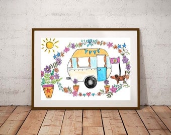 Caravan print | Etsy