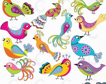 Bird clipart | Etsy