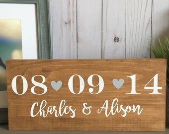 Wedding date sign | Etsy