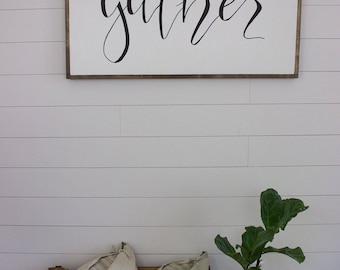 Gather sign | Etsy