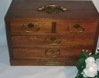 Wood jewelry box | Etsy