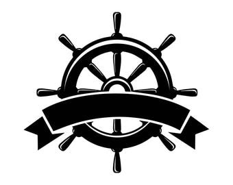 Ship wheel vector | Etsy