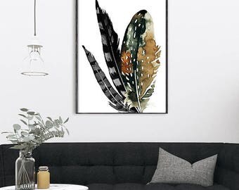 Feather poster | Etsy