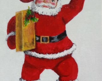 Painting of santa | Etsy