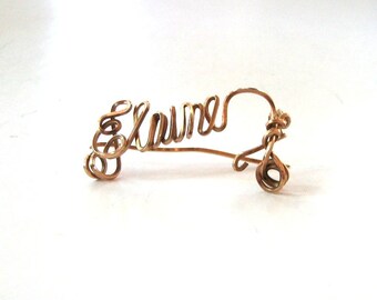 Wire name pin | Etsy
