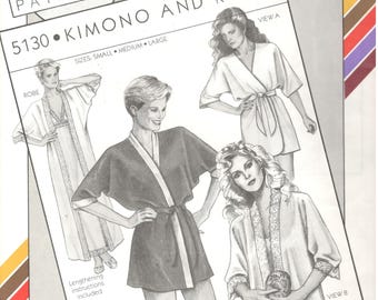 Kwik Sew 2590 1990s Misses Romantic Ruffled Robe Pattern Shawl