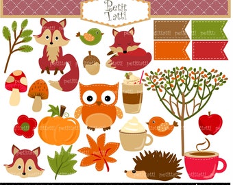 Autumn clip art | Etsy