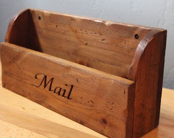 Mail Holder Mail Organizer Rustic Mail Holder Wood Mail
