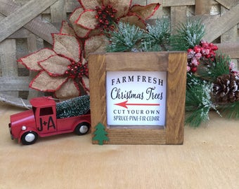 Christmas tree sign | Etsy