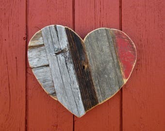 Reclaimed wood heart | Etsy
