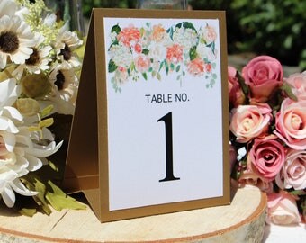 Tented table numbers | Etsy
