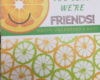 Printable orange valentine tag Cutie clementine healthy non