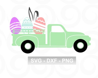 Easter truck svg | Etsy