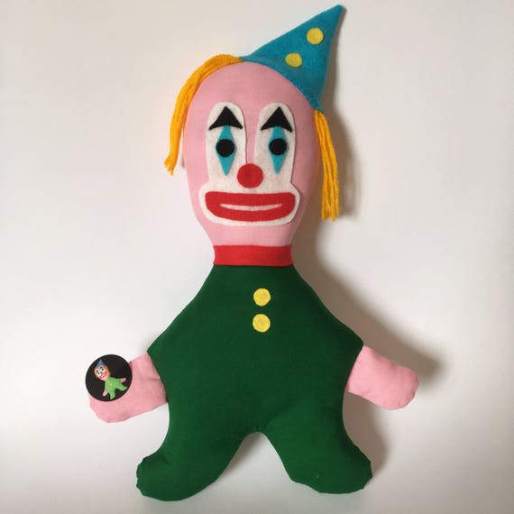Bubbles the Test Card Clown Novelty Stuffed Toy Plushie Retro