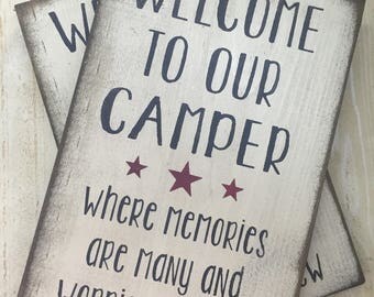Welcome camper sign | Etsy