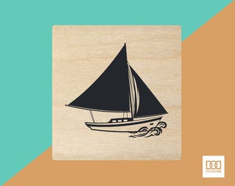 Boat rubber stamp | Etsy