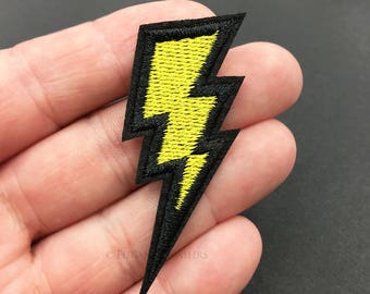 Lightning bolt patch | Etsy