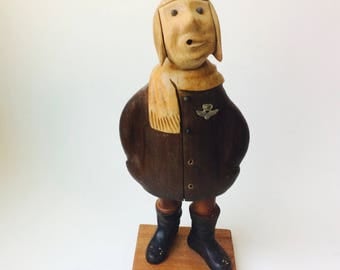 Carved wood figure | Etsy