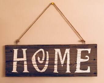 Rustic home sign | Etsy