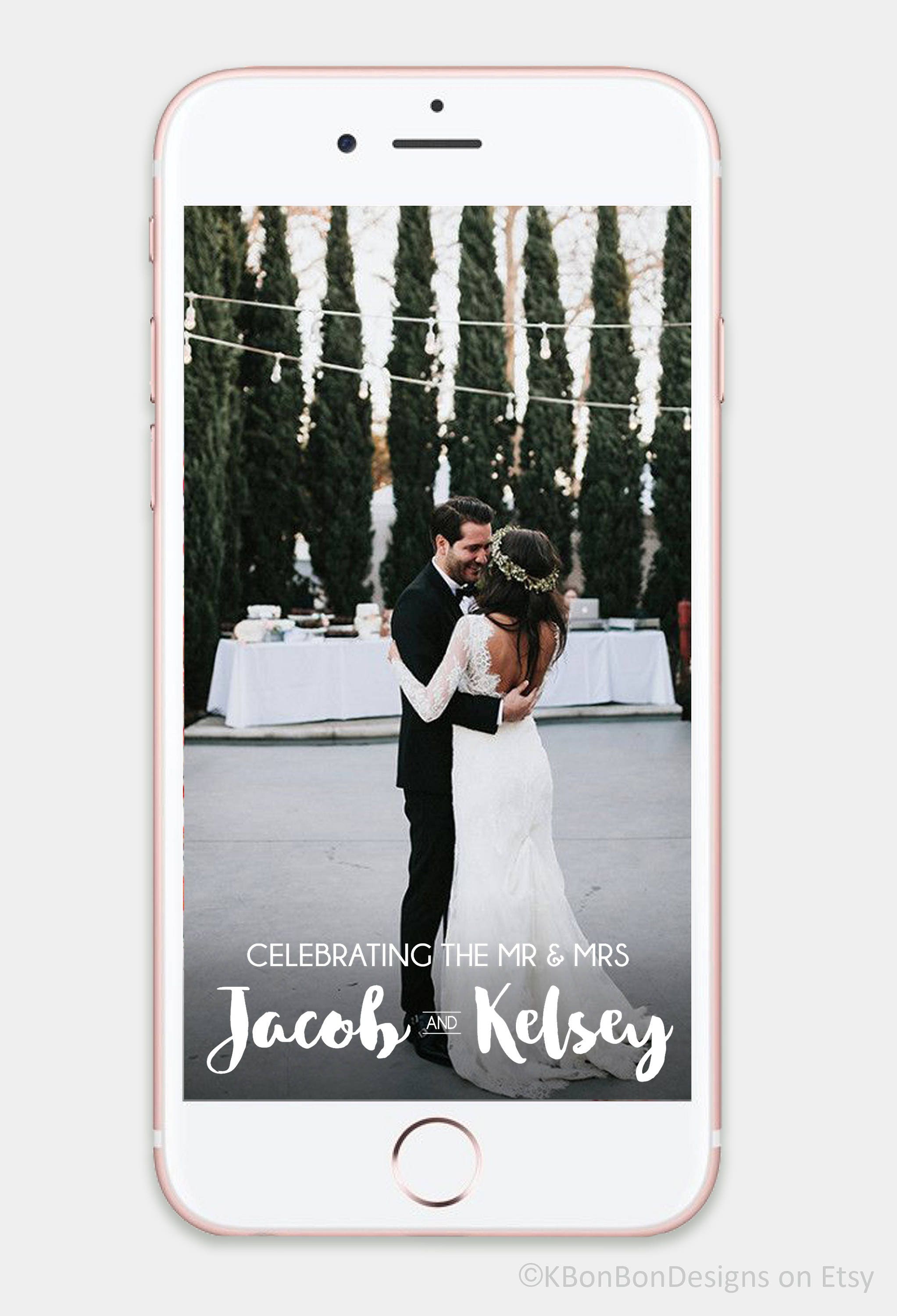 Wedding Snapchat Geofilter // On Demand Filter Personalized