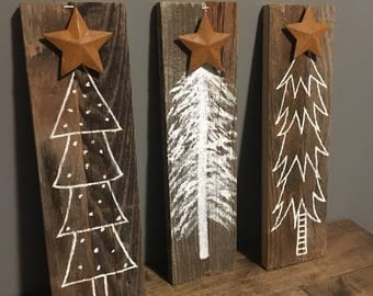 Rustic Christmas Tree Signs Rustic Christmas Decor