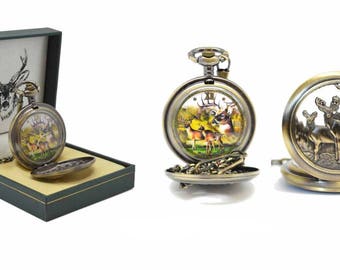 Deer pocket watch | Etsy