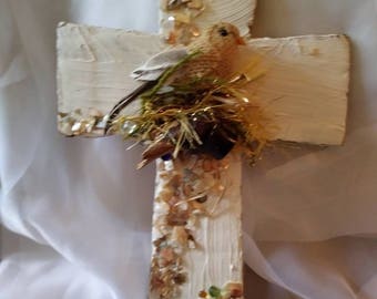 Sea shell cross | Etsy